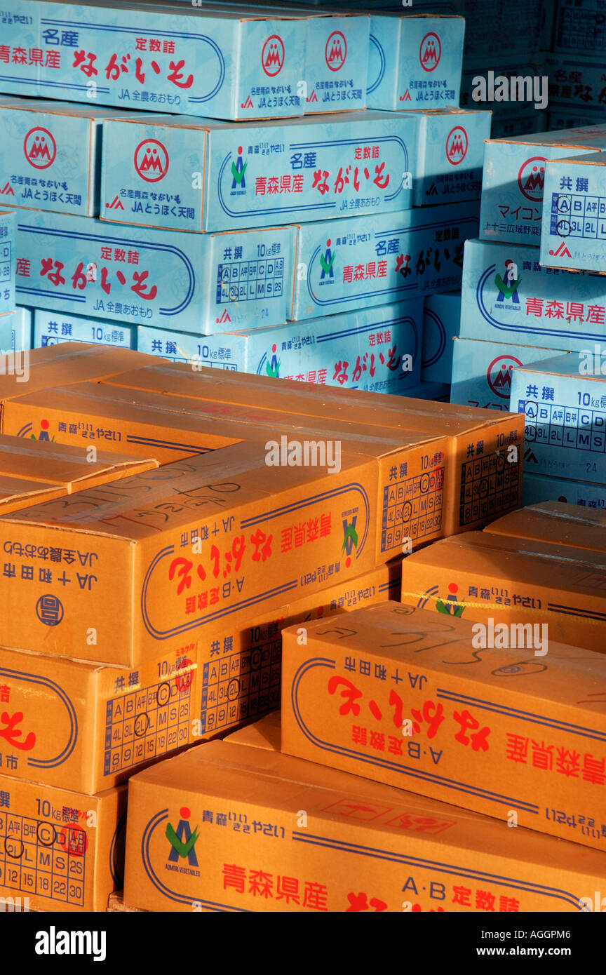 boxes, Fish Market, Tokyo, Japan Stock Photo - Alamy