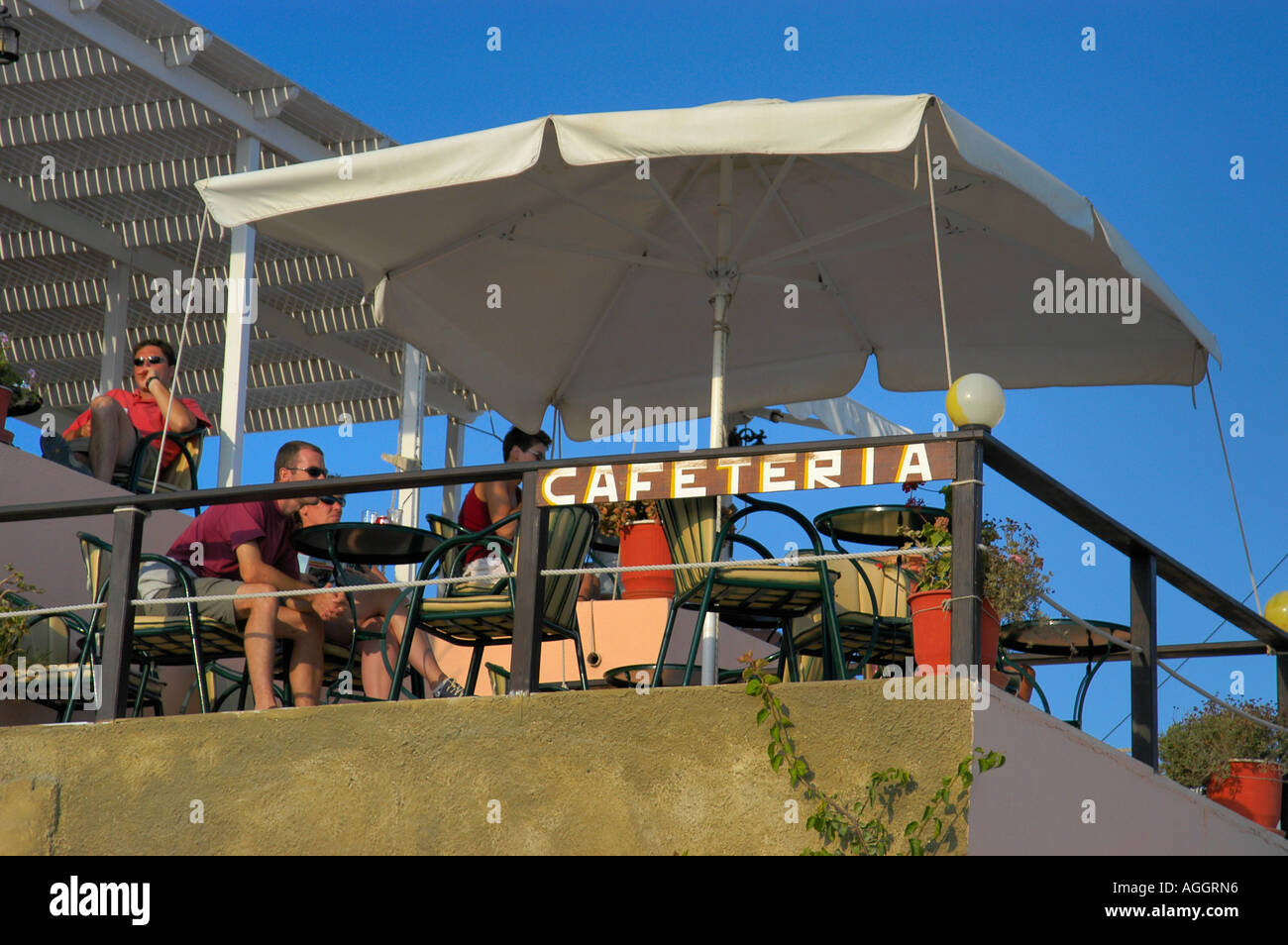 Terrace cafeteria greece hi-res stock photography and images - Alamy