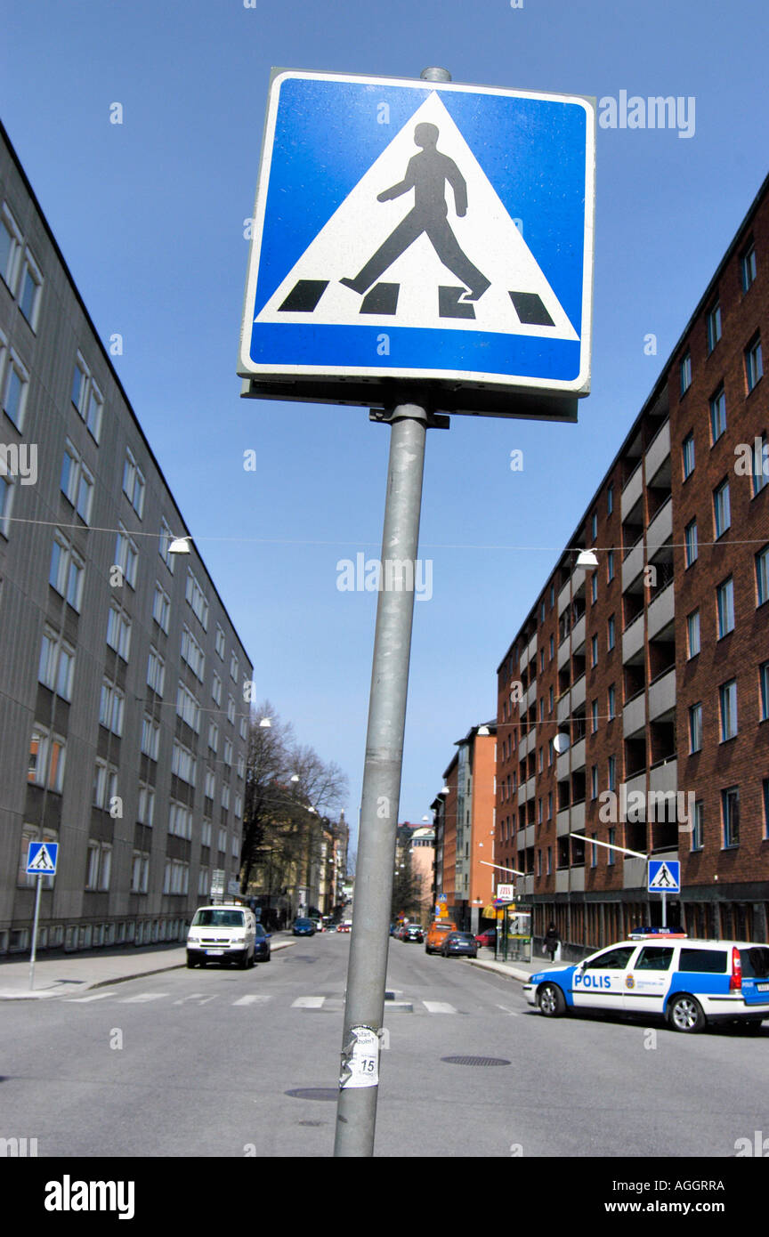 pedestrian crossing, Stockholm, Sweden Stock Photo - Alamy