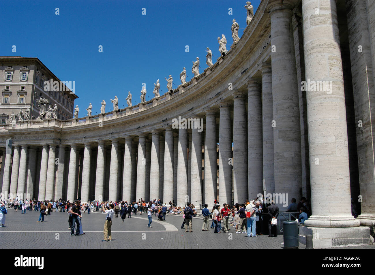 Collonade of St. Peter's Cathedral, Vatican, Rome, Italy Stock Photo ...