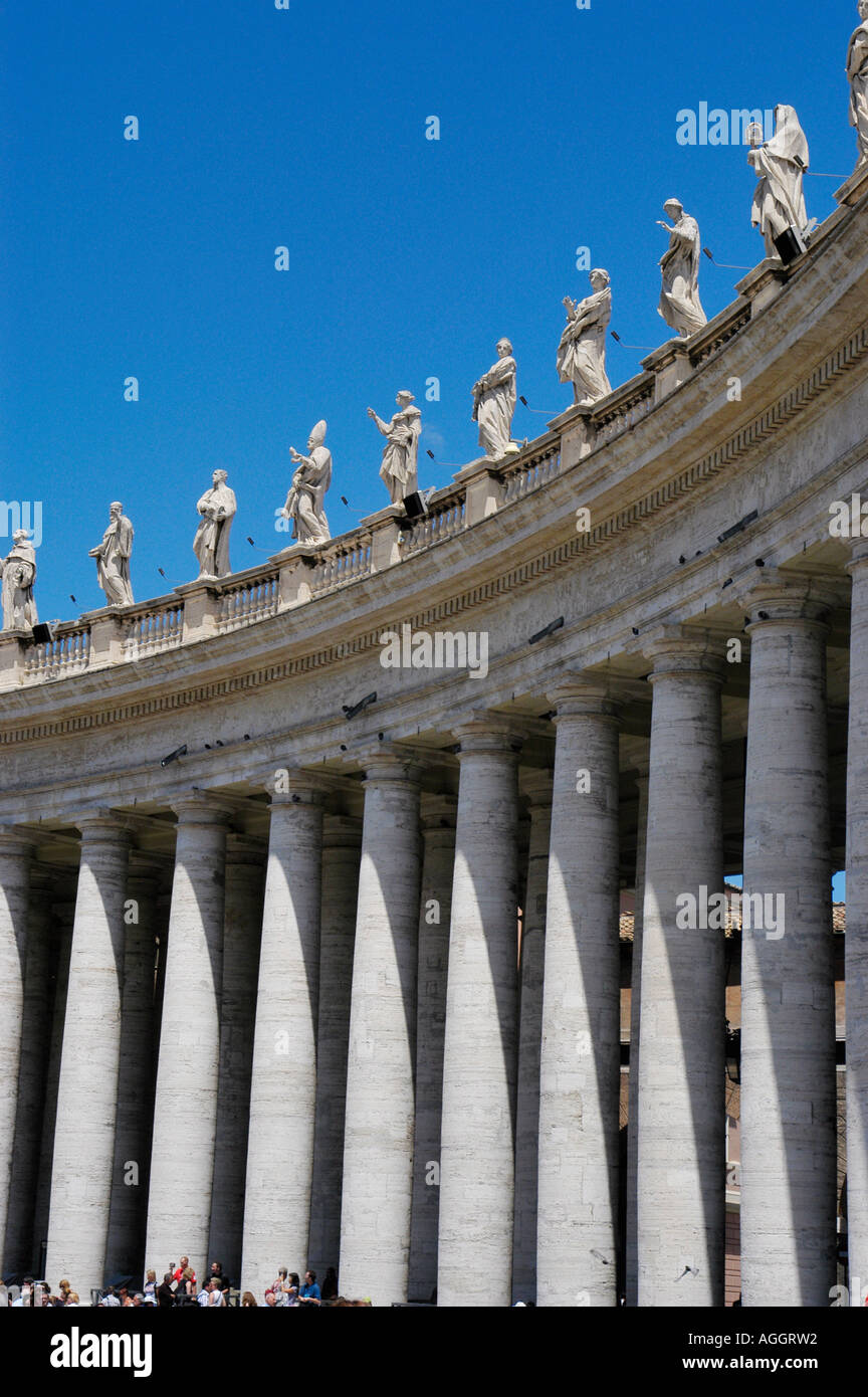 Collonade of St. Peter's Cathedral, Vatican, Rome, Italy Stock Photo ...