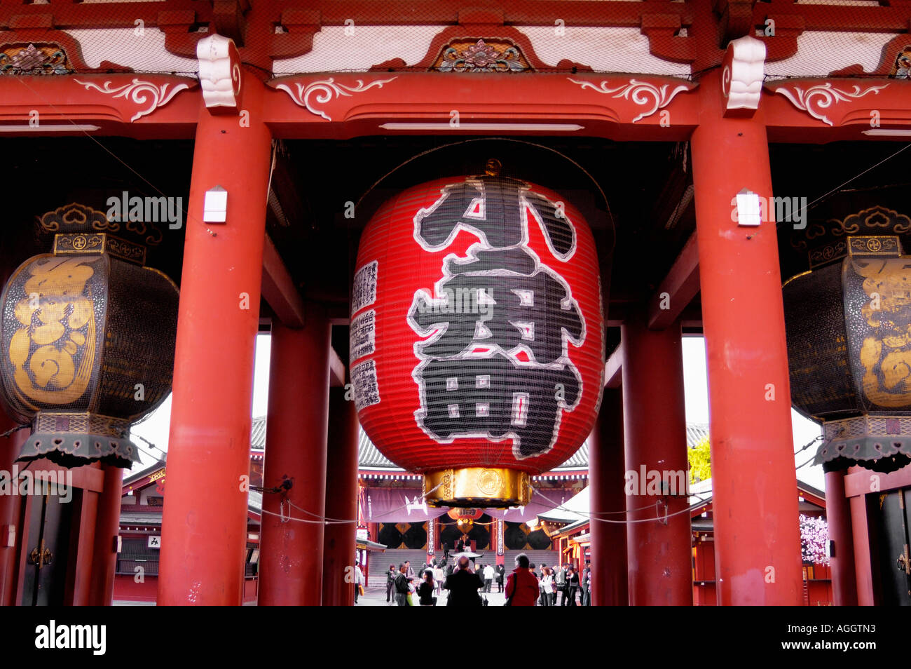big lantern on gate, Sensoji Temple, Asakusa, Tokyo, Japan Stock Photo ...