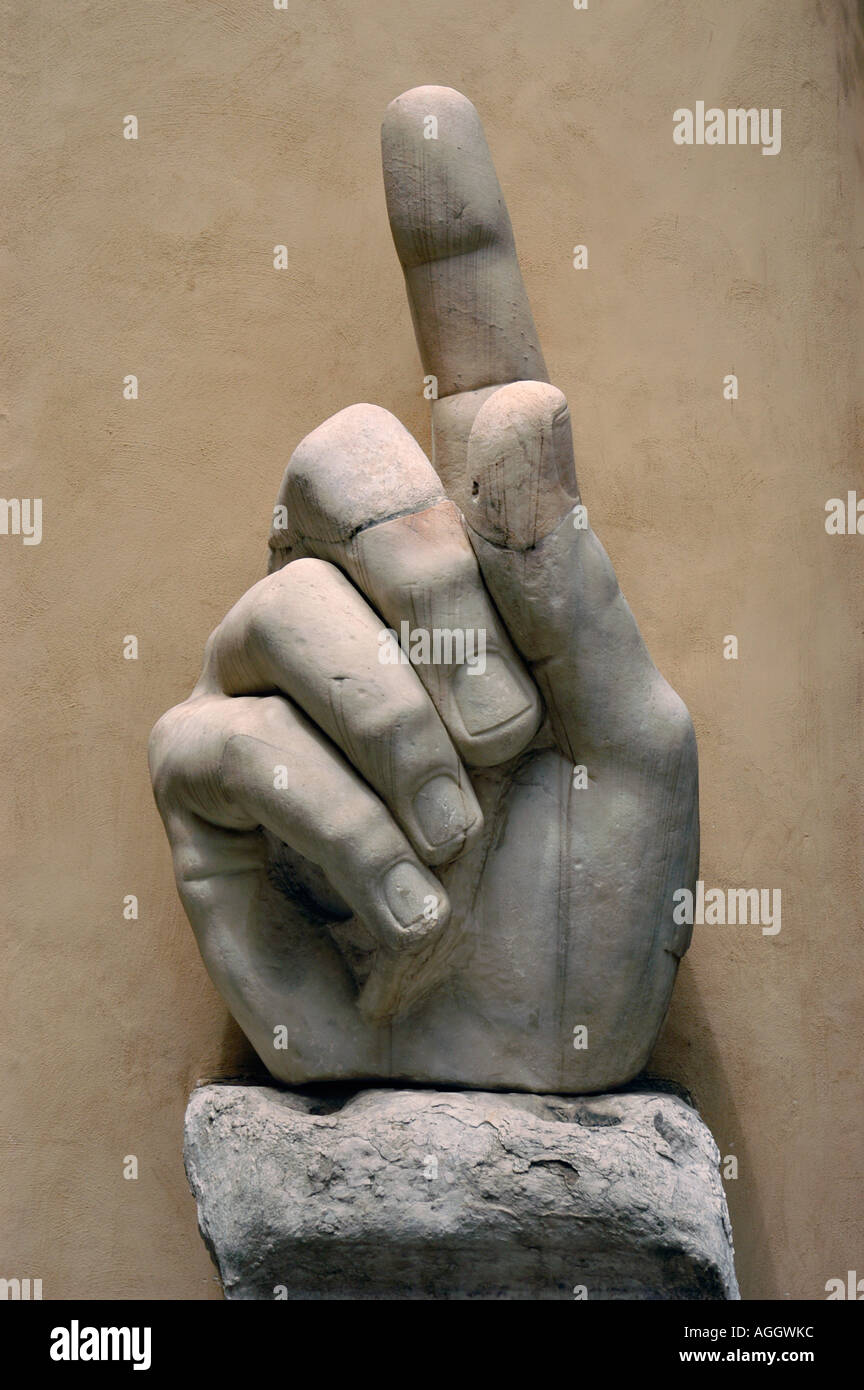 index finger and hand, remains/pieces of the gigantic statue of ...