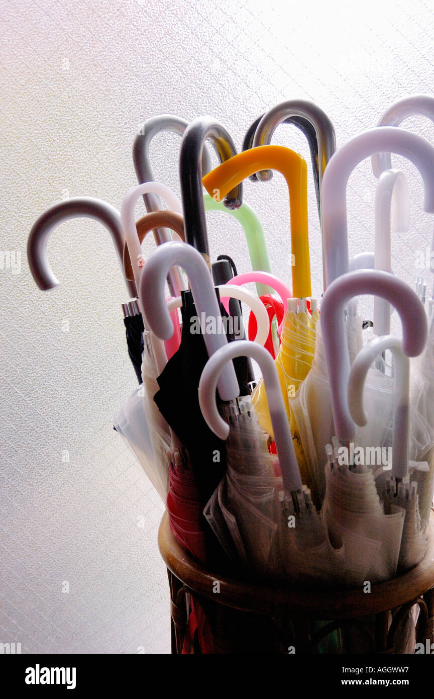 stacked umbrellas, Tokyo, Japan Stock Photo - Alamy