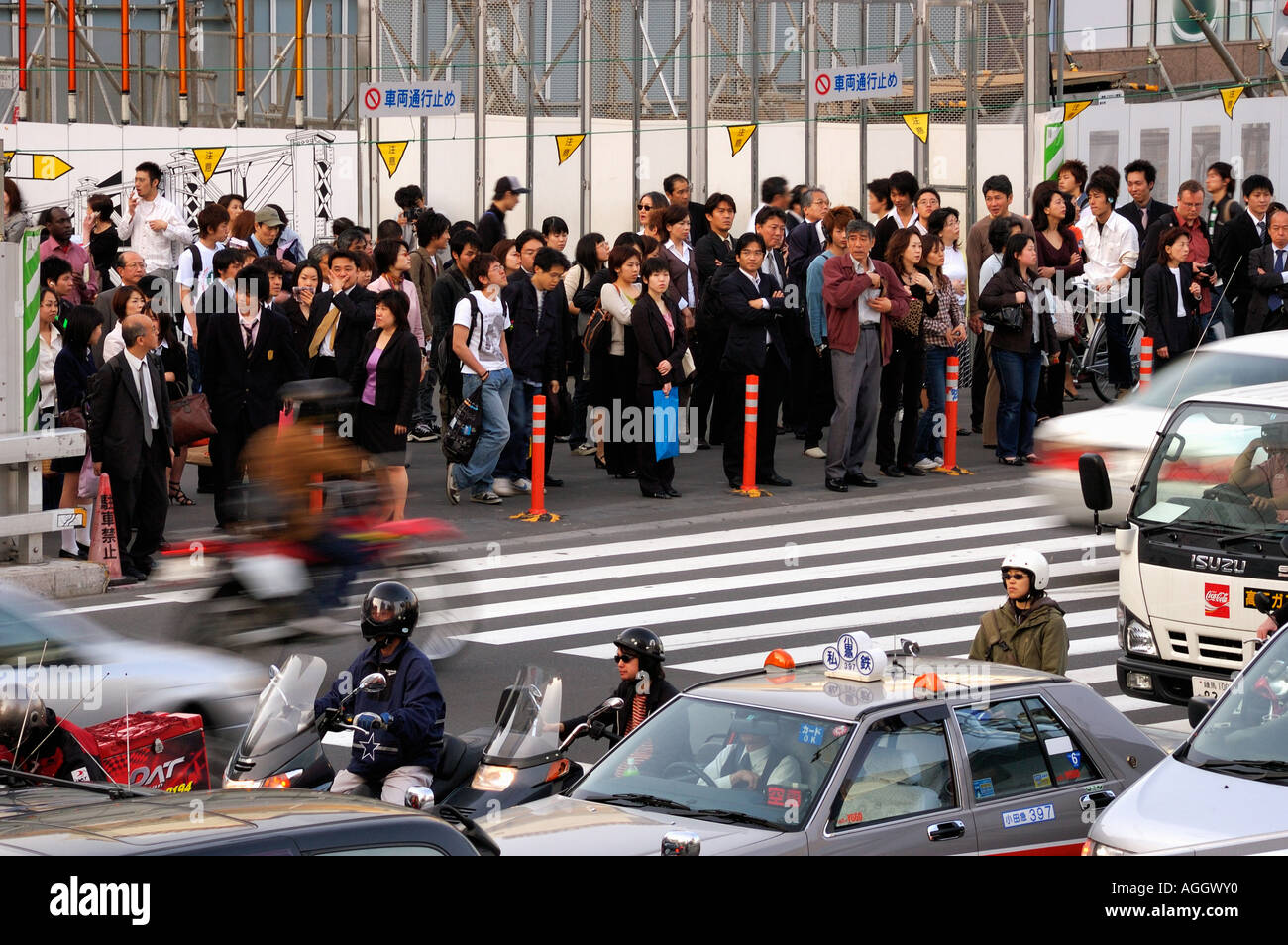 rush hour at pedestrian crossing, Tokyo, Japan Stock Photo - Alamy