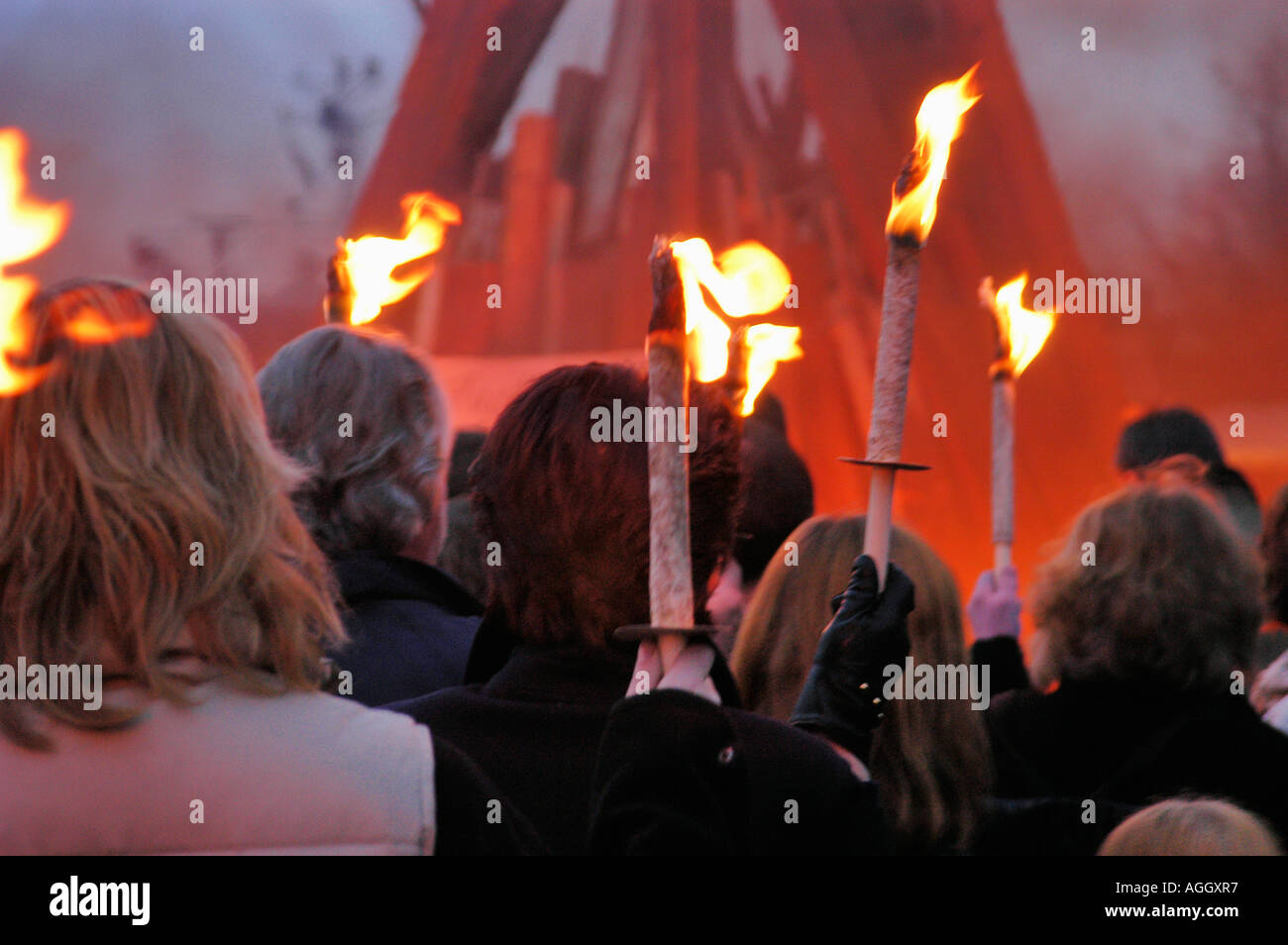 torchlight procession / traditional bonfire on 1:st of May, Stockholm ...