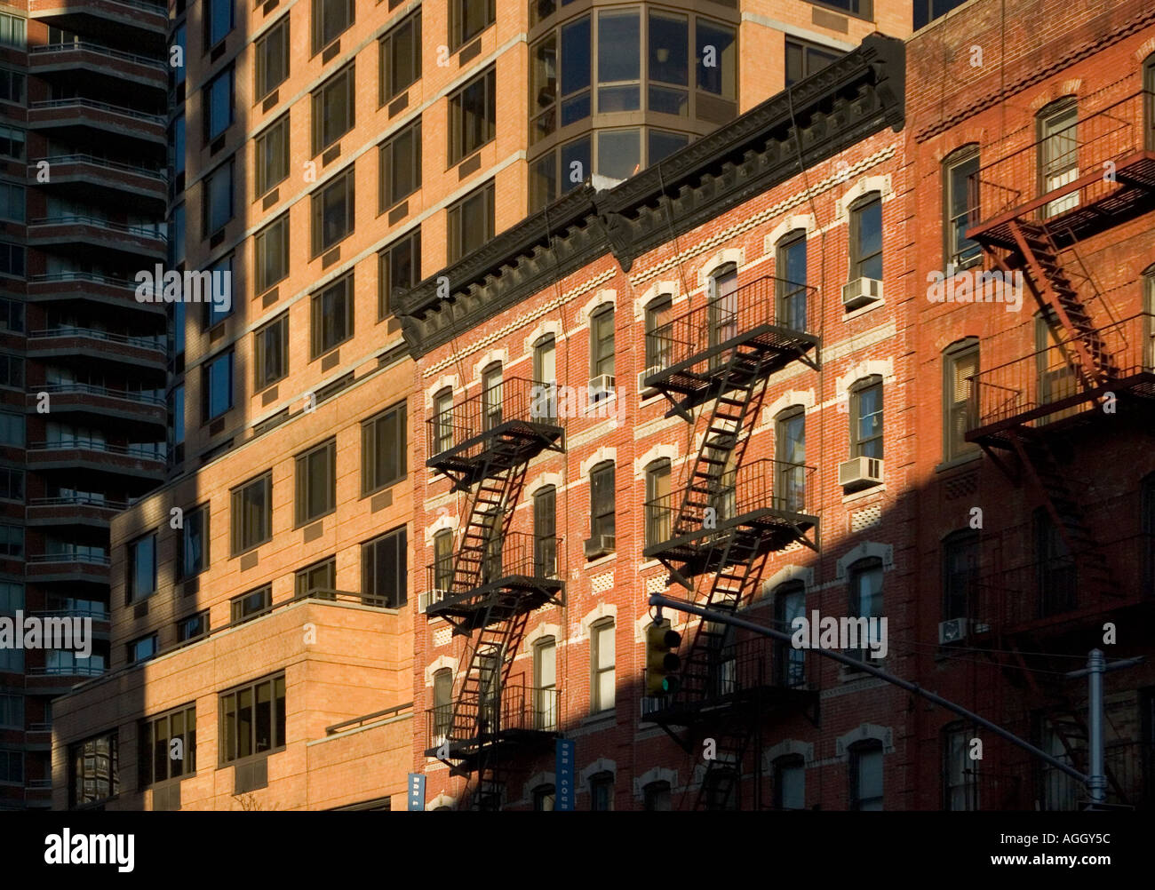 densely packed buildings in Manhattan where old New York meets new ...