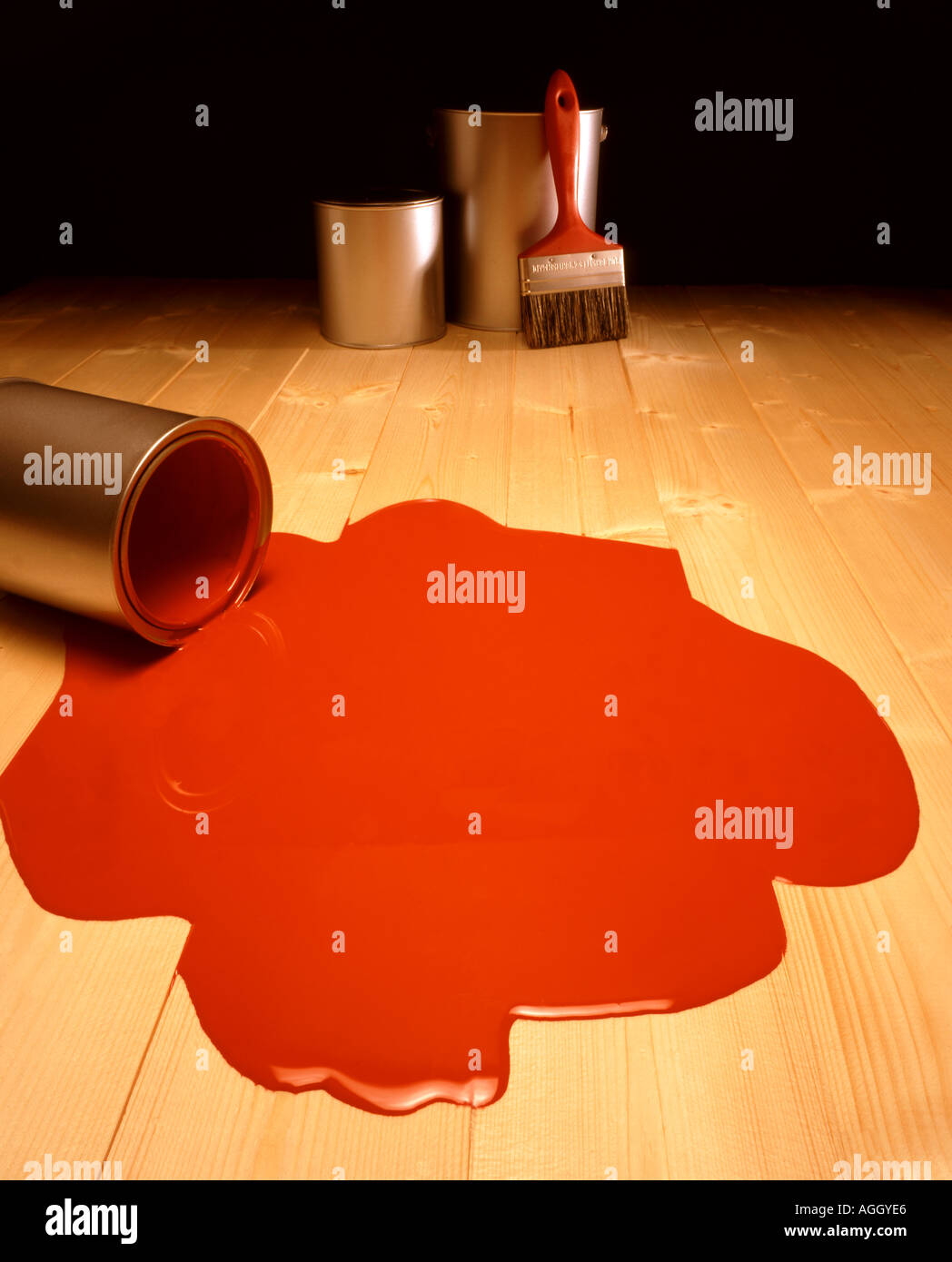 Spilt red paint Stock Photo - Alamy