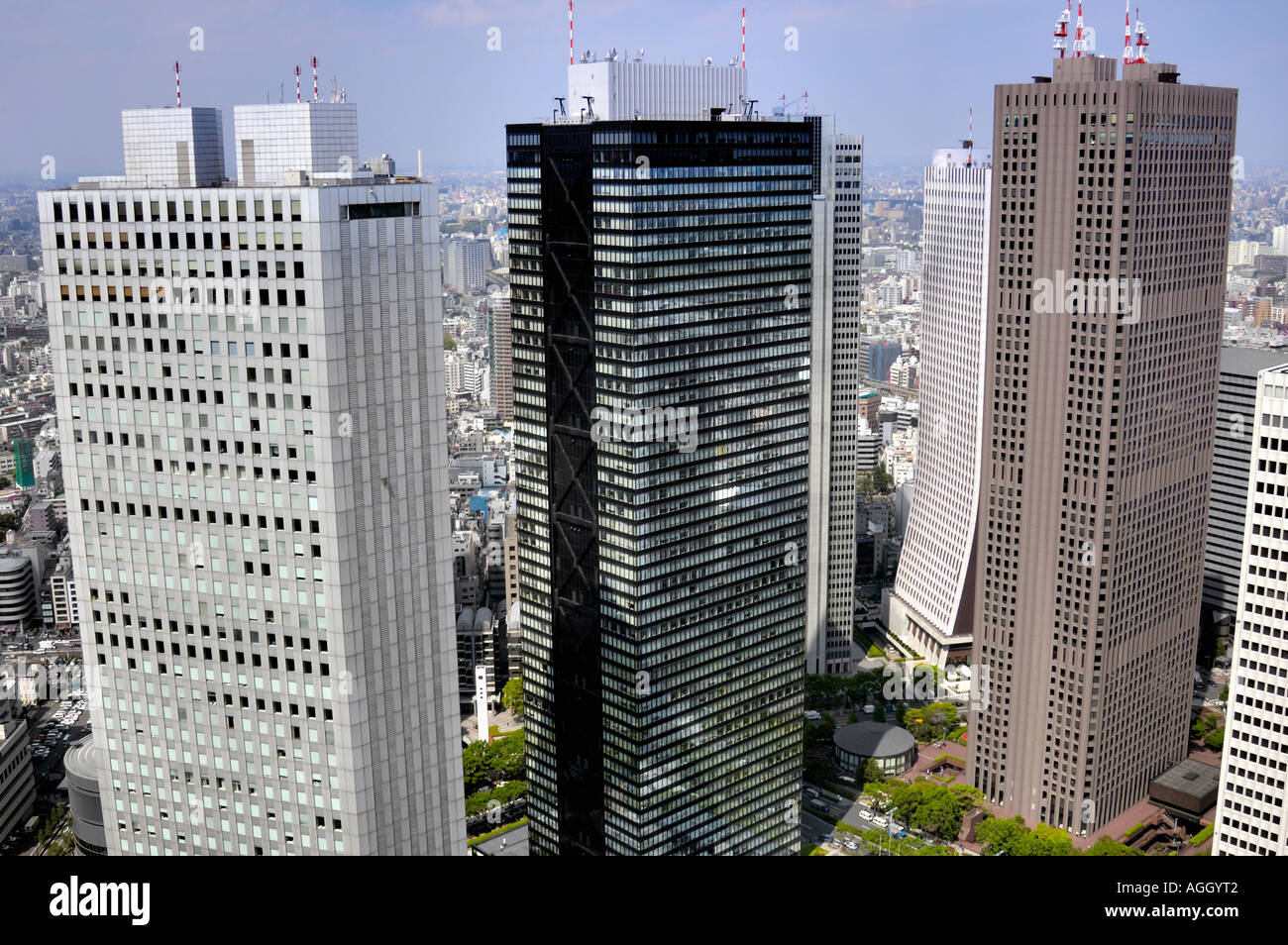 office buildings, view from Tokyo Metropolitan Government Tower, Tokyo, Japan Stock Photo - Alamy