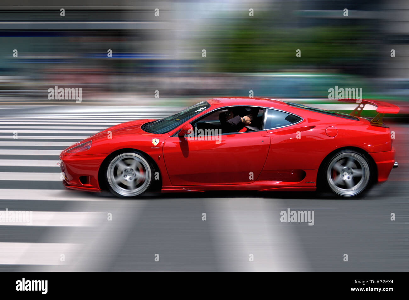 speeding sports car, Tokyo, Japan Stock Photo - Alamy