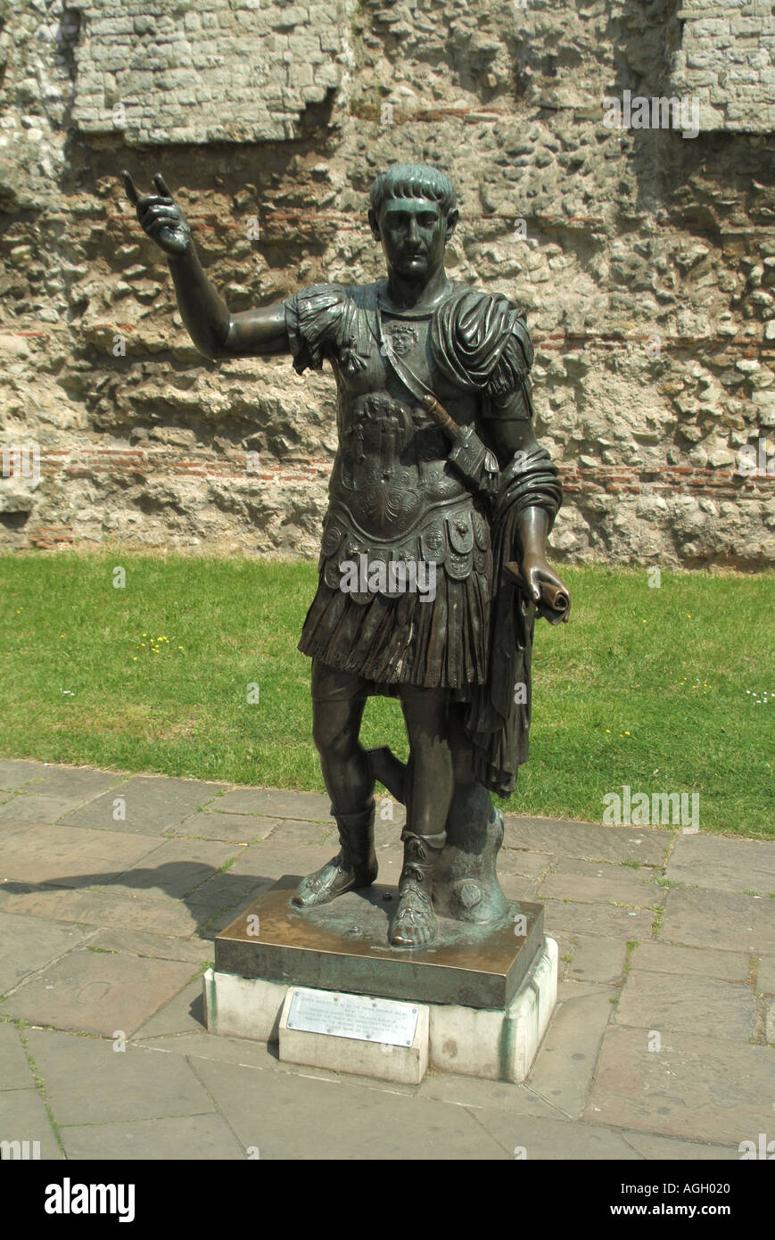 Tower Hill statue believed to be of the Roman Emperor Trajan Stock ...
