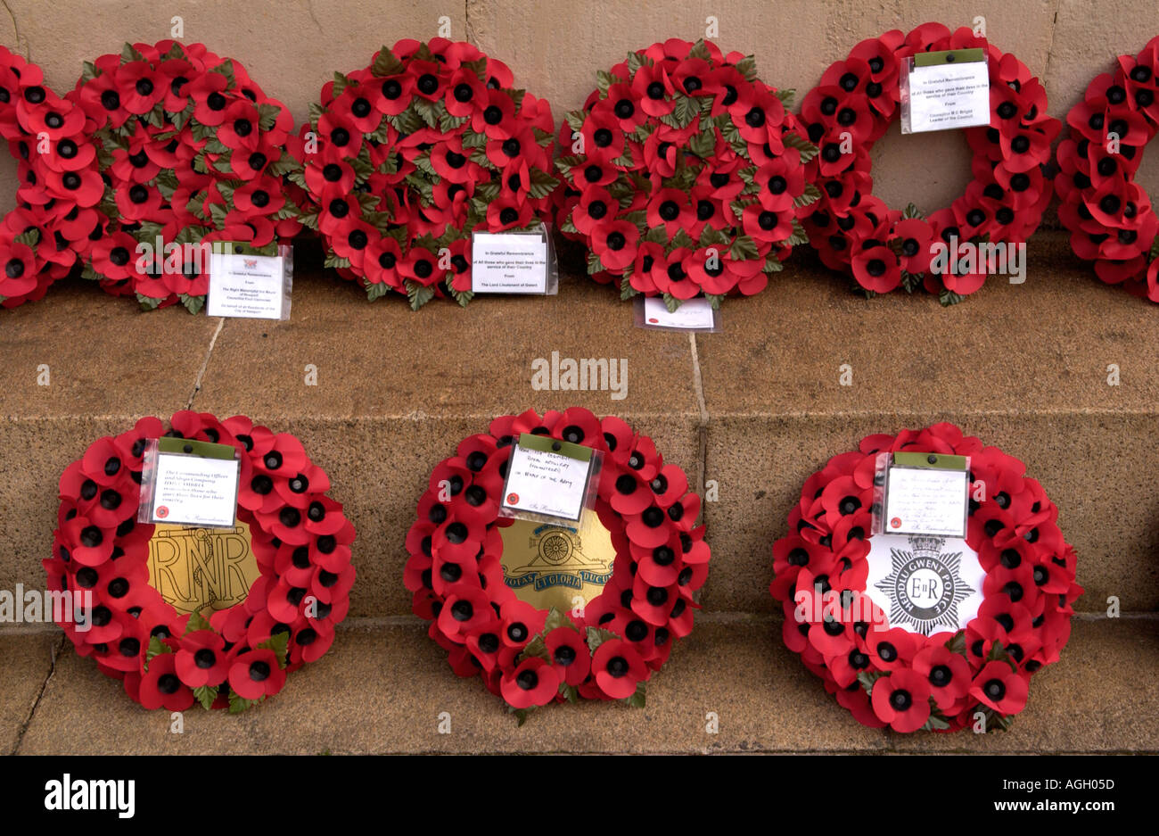 Remembrance day poppy wreaths cenotaph hi-res stock photography and ...