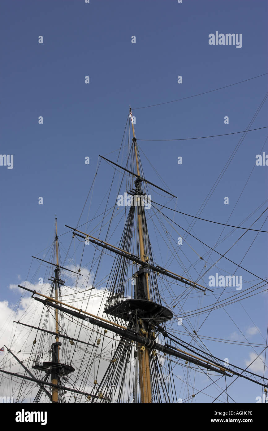 Mast and rigging of HMS Victory Stock Photo - Alamy
