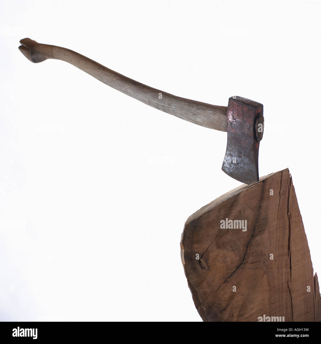 Old axe in wood Stock Photo - Alamy