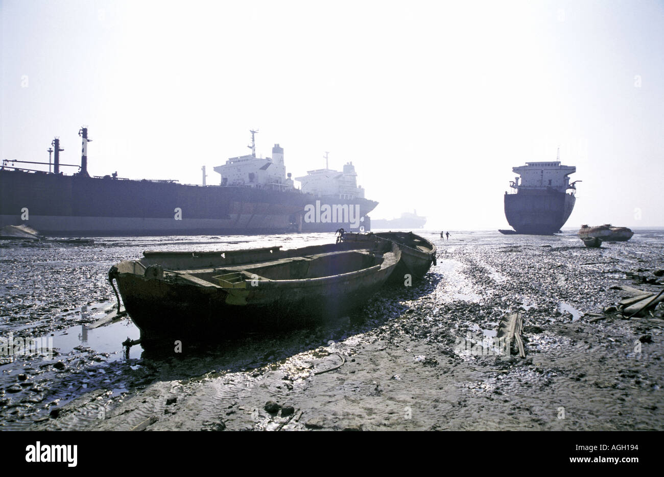 Bangladesh ship breaking yard (Chittagong). Ship recycling yard with ...