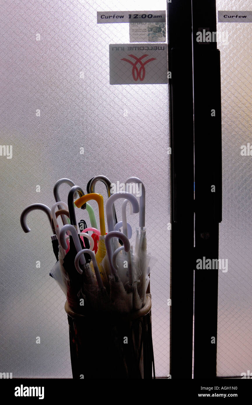stacked umbrellas, Tokyo, Japan Stock Photo - Alamy
