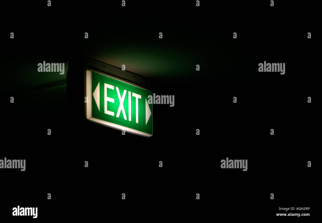 An exit sign Stock Photo - Alamy
