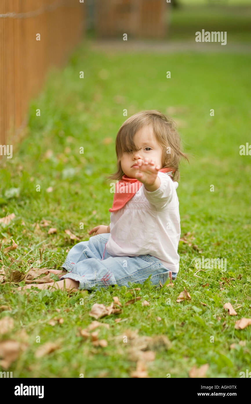 Baby girl pointing camera hi-res stock photography and images - Alamy