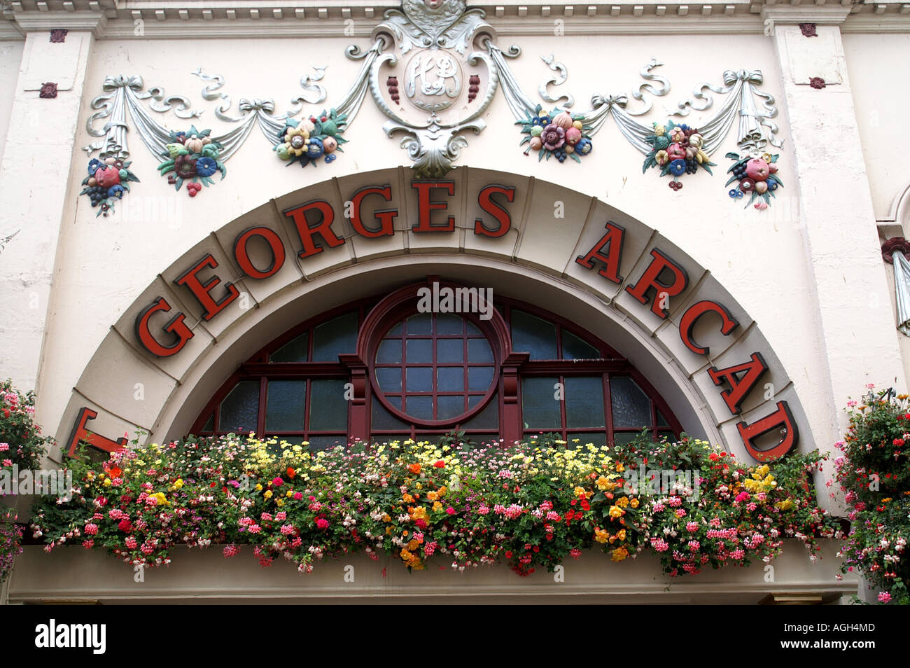 St Georges arcade Falmouth Stock Photo - Alamy