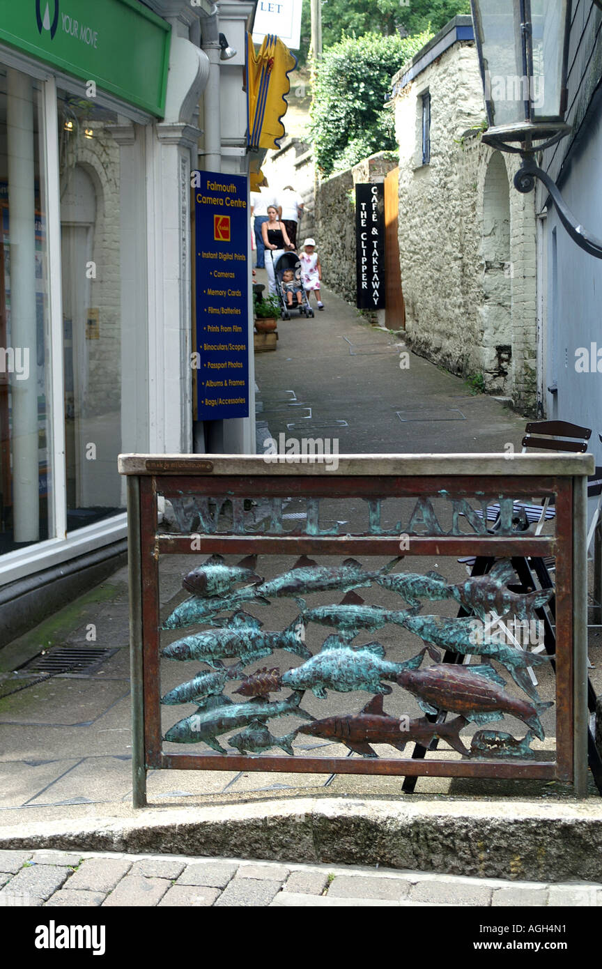 Well Lane Falmouth Cornwall Stock Photo - Alamy