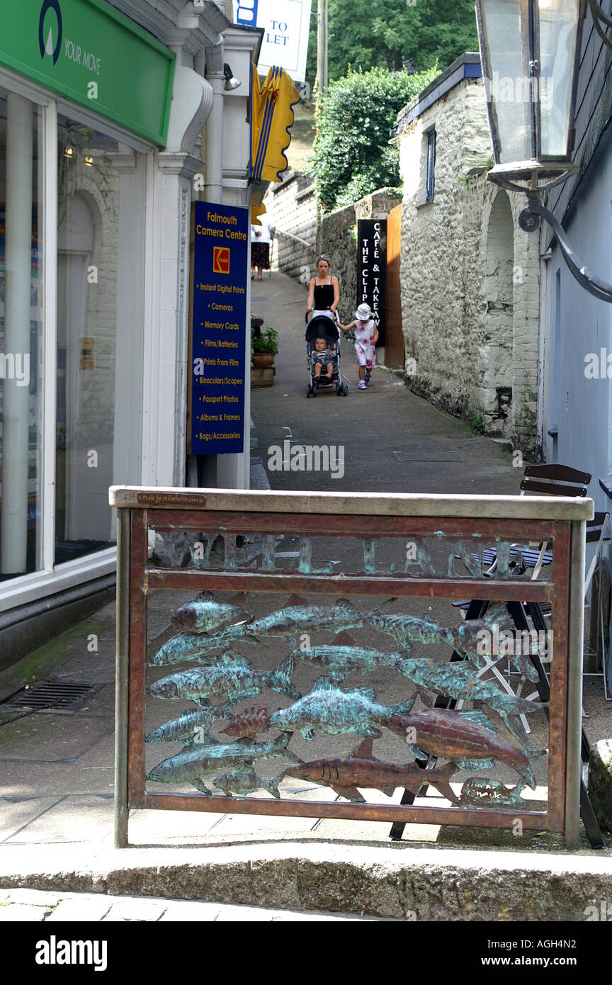 Well Lane Falmouth Cornwall Stock Photo - Alamy