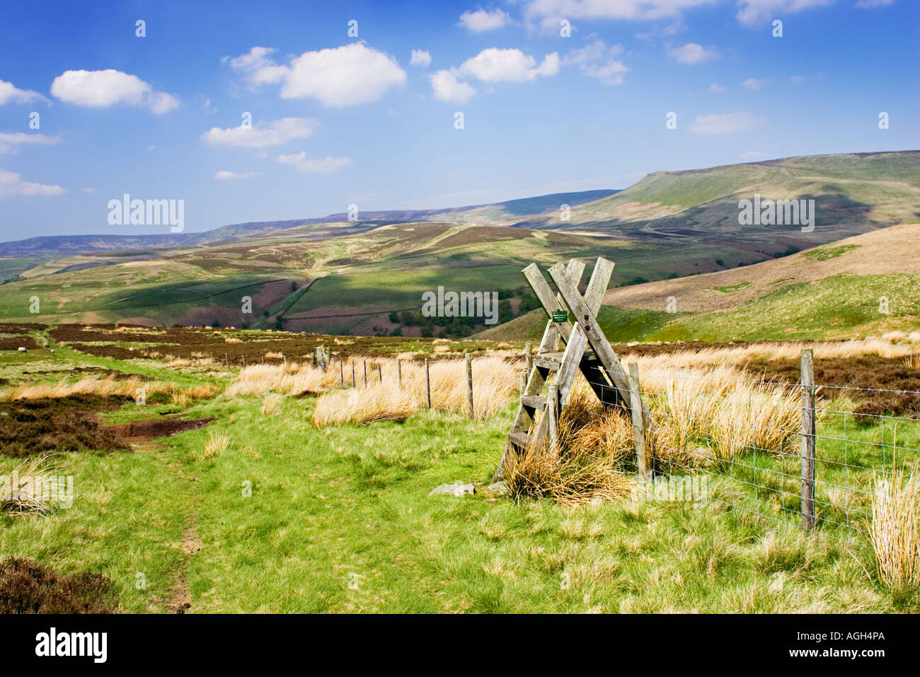 Wood Ladder Stile Near "Derwent Edge" And Ladybower Reservoir In "The ...