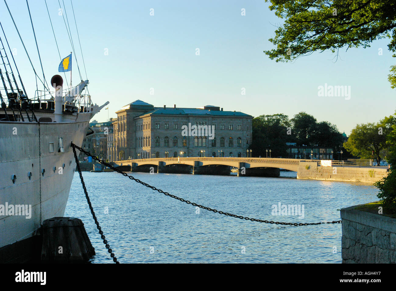 view from main tourist attraction - the historic ship Af Chapman (with ...