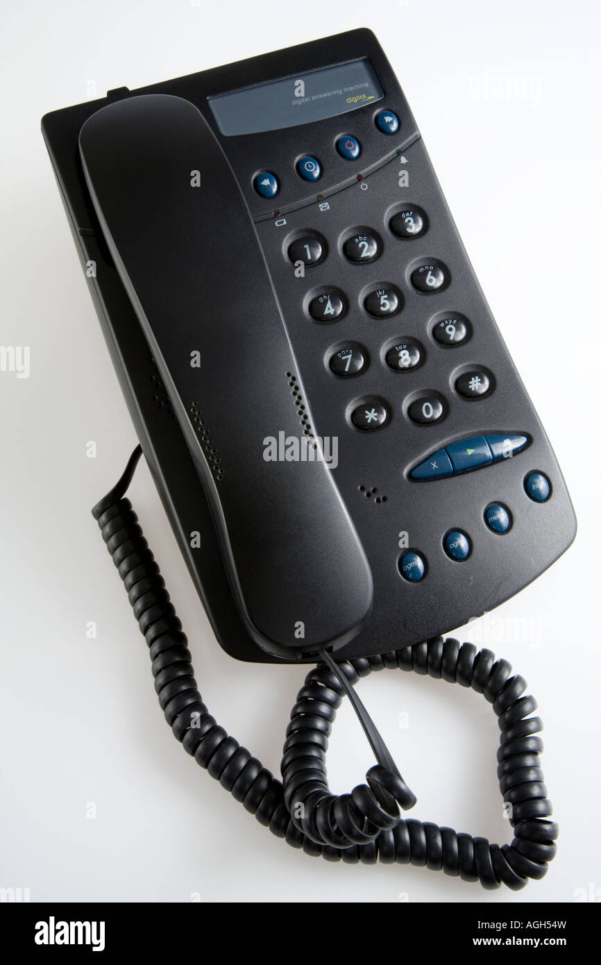 A black telephone Stock Photo - Alamy