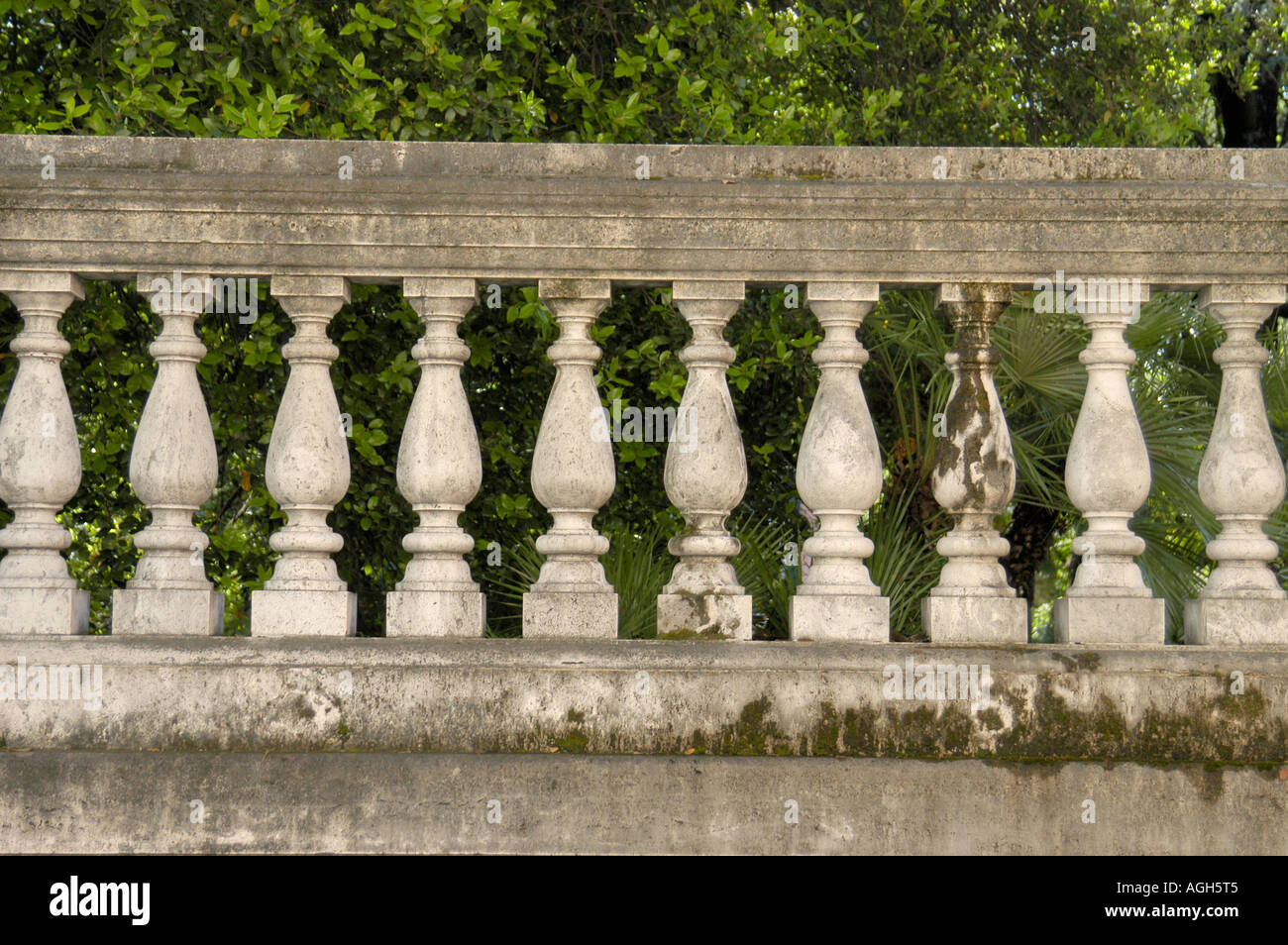 balcony rail in antique style, Rome, Italy Stock Photo - Alamy
