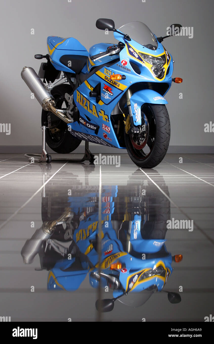 susuki gsxr rizla racing colours Stock Photo - Alamy