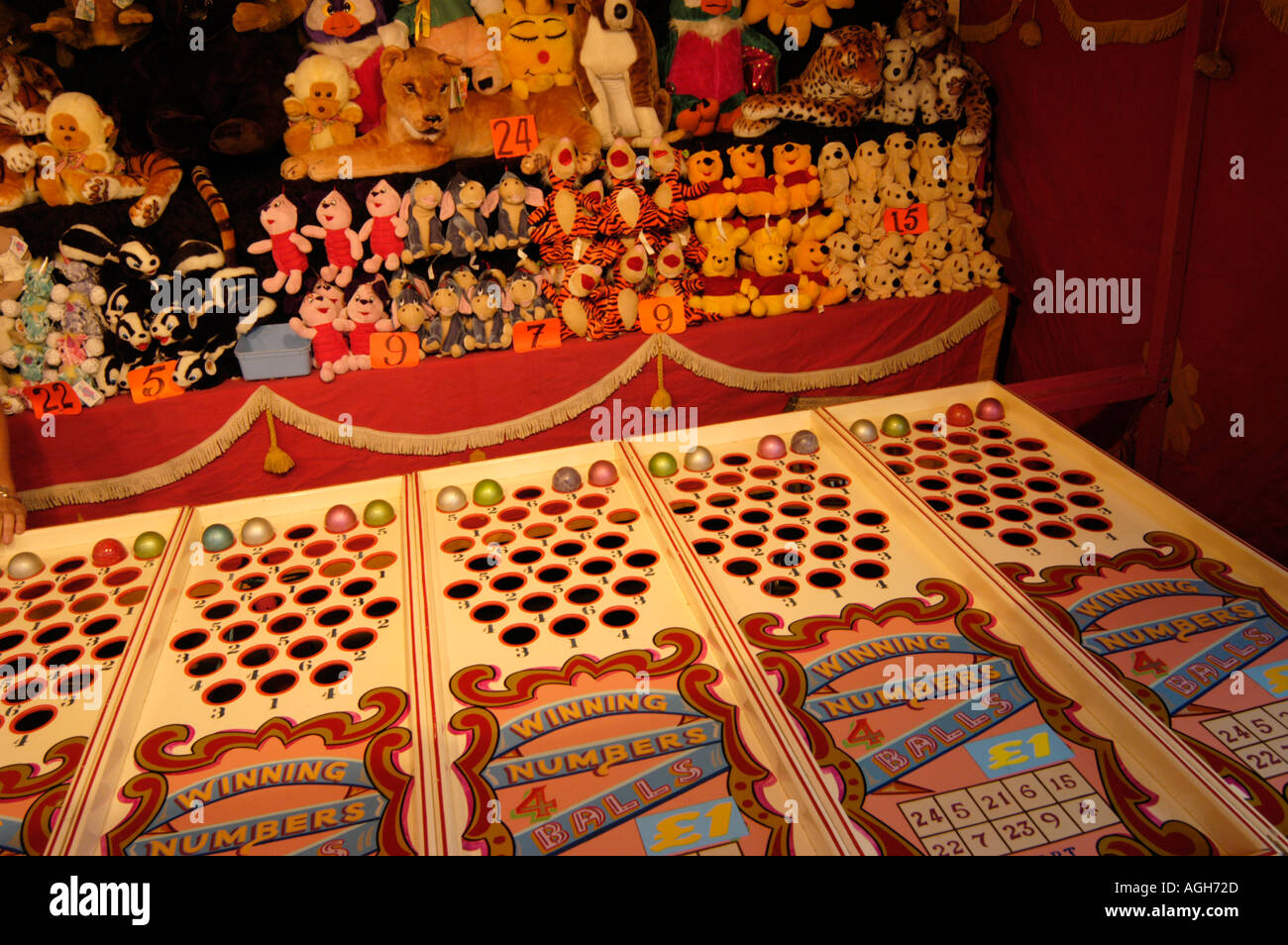roll a ball fair stall Stock Photo - Alamy