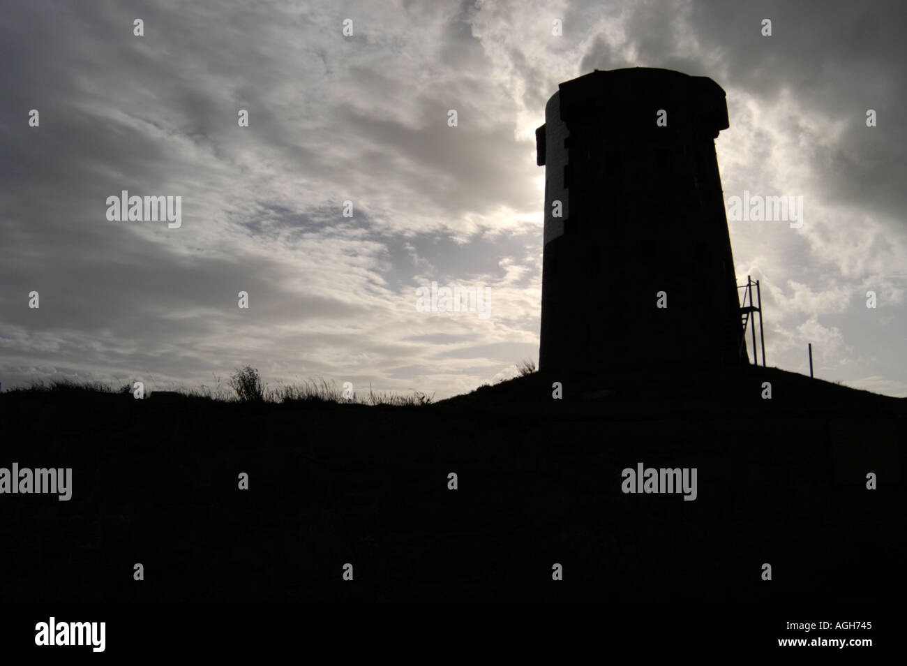 WWII watchtower at St Clements bay in Jersey Stock Photo - Alamy