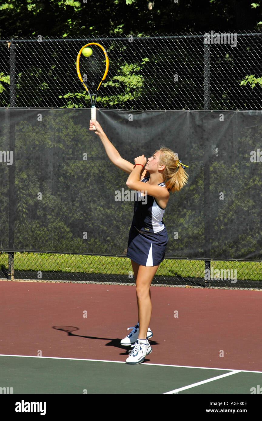 Female high school tennis hi-res stock photography and images - Alamy