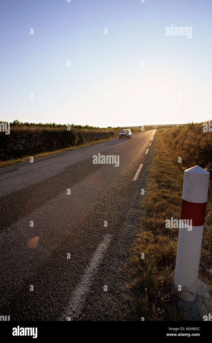 A small rural road in Ardeche France Stock Photo - Alamy