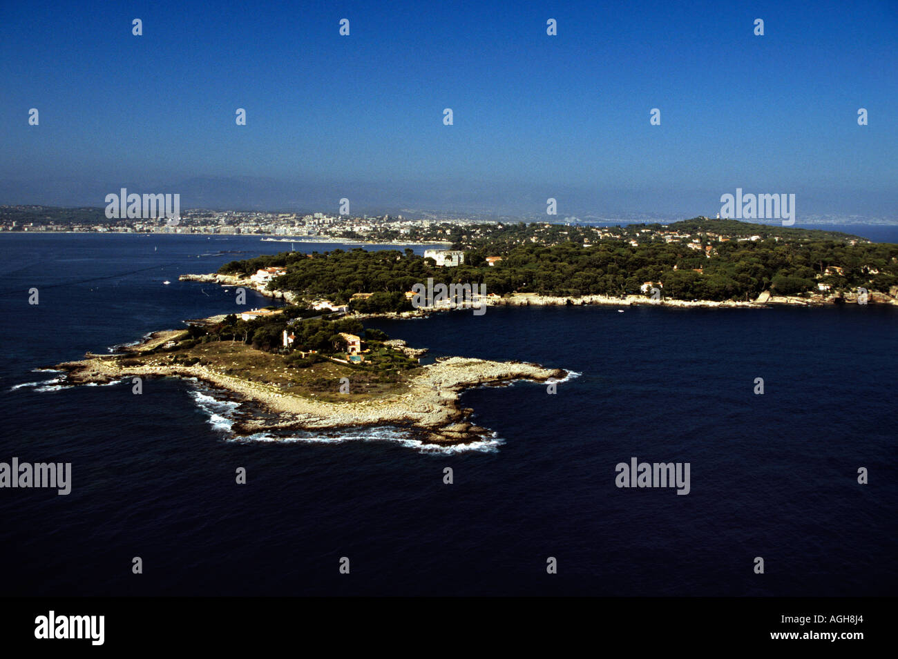 Aerial view of Antibes Cape France Stock Photo - Alamy