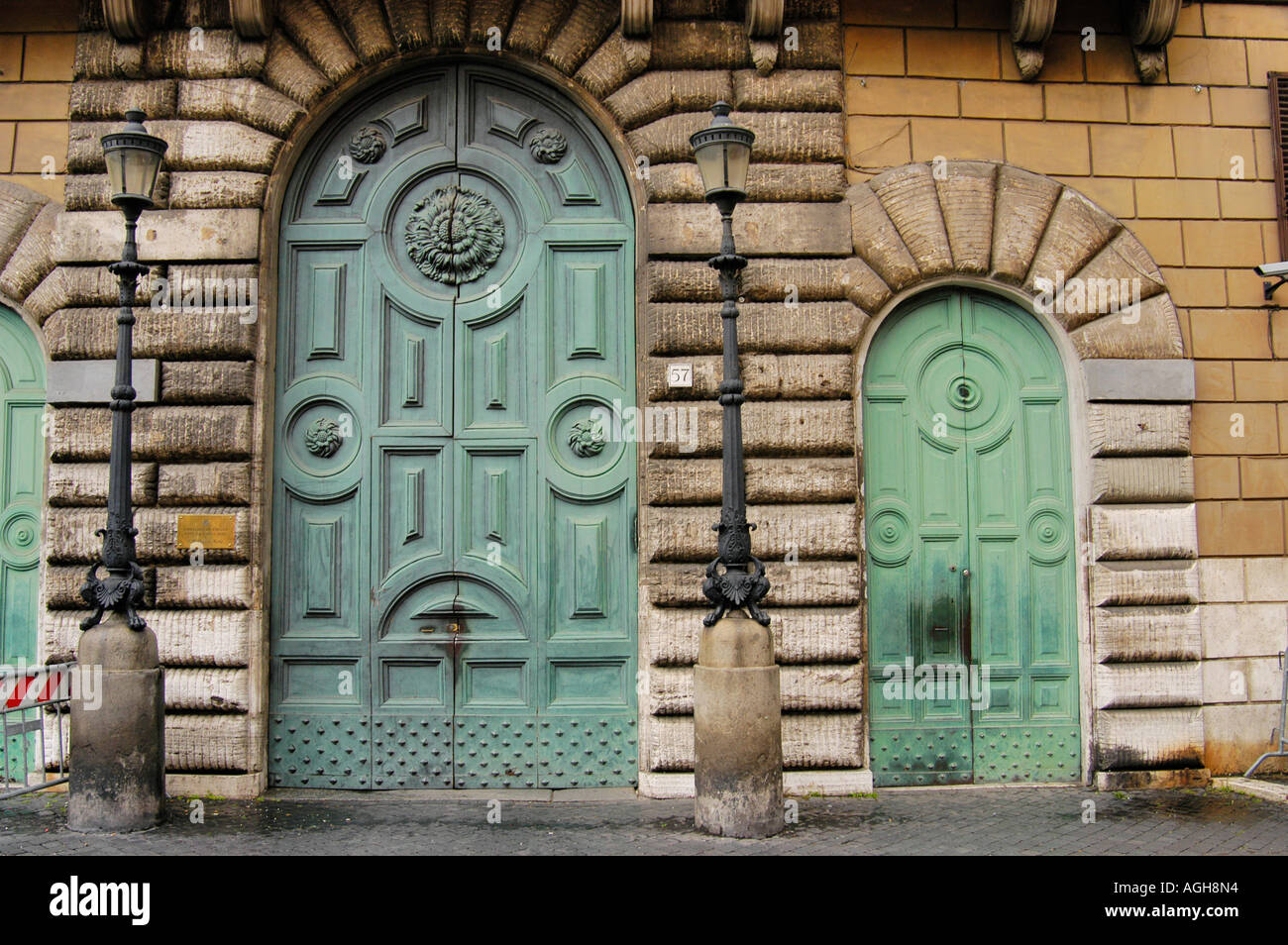massive front door/gateway, Rome, Italy Stock Photo - Alamy