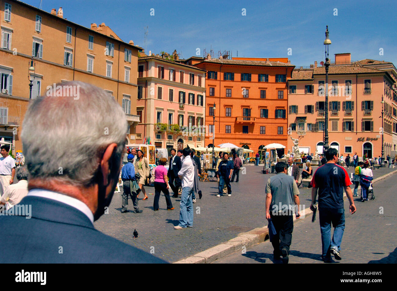 street scene, Piazza Navona, Rome, Italy Stock Photo - Alamy