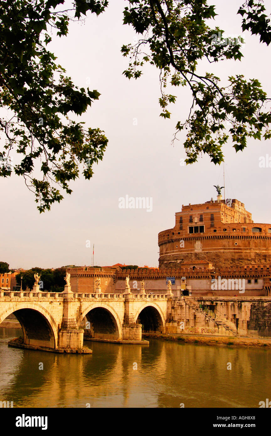 Castel Sant Angelo and Ponte Elio bridge, Rome, Italy Stock Photo - Alamy