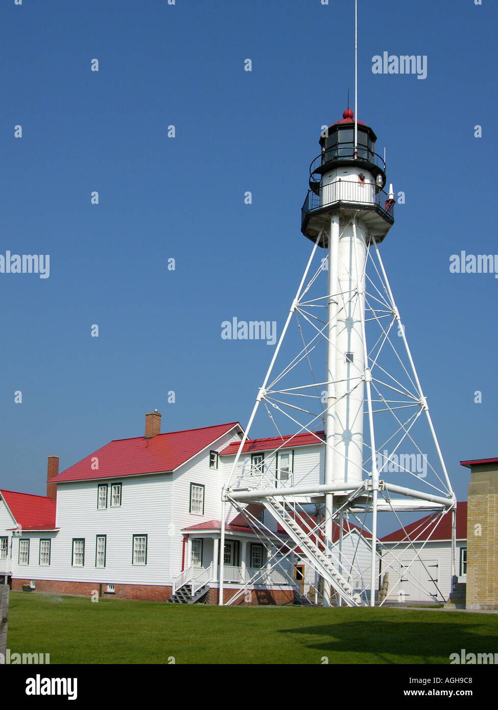 Whitefish Point Lighthouse Compound in Michigan s Upper Peninsula Stock ...