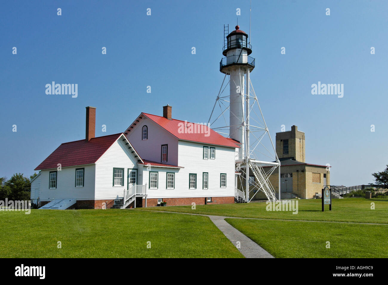 Whitefish Point Lighthouse Compound in Michigan s Upper Peninsula Stock ...