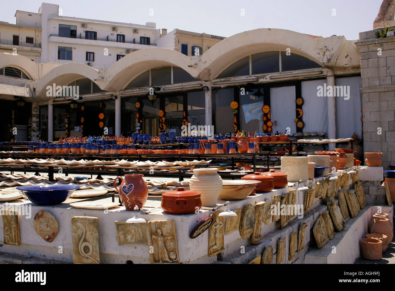 TRADITIONAL CRETAN POTTERY. CRETE. MEDITERRANEAN GREEK ISLAND. EUROPE ...
