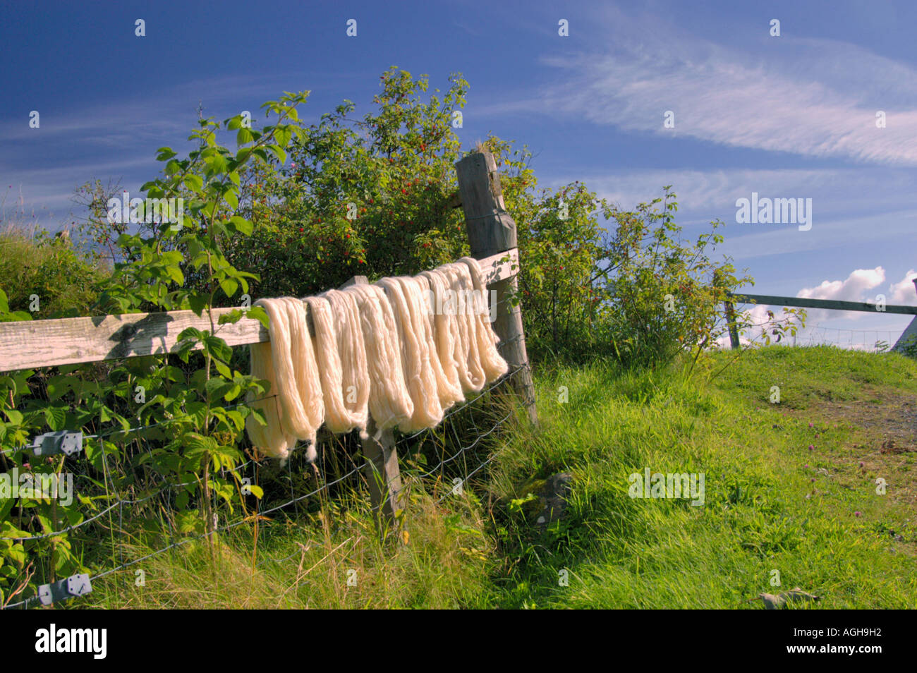yarn drying, Isle of Skye, Scotland Stock Photo - Alamy