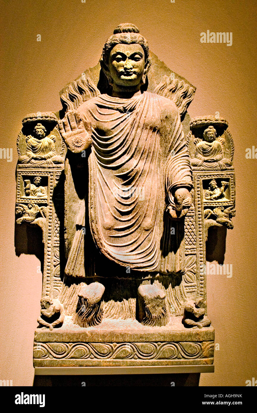 The Buddha shows Miracles Gandhara 3 th century AD Pakistan and eastern ...