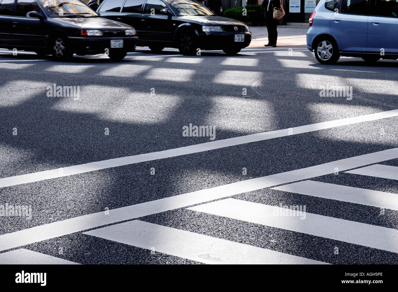 reflections in asphalt, Tokyo, Japan Stock Photo - Alamy