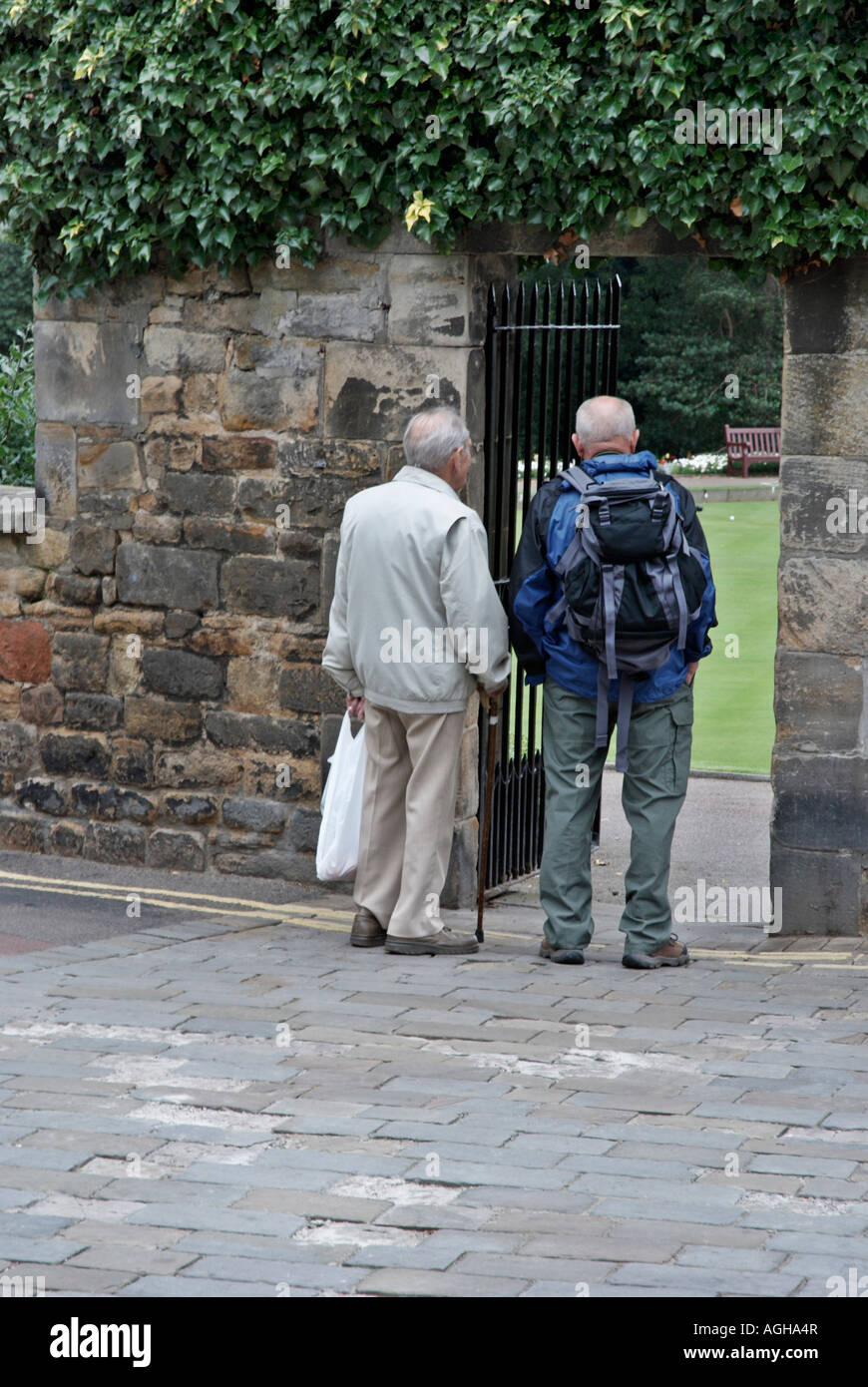 Watching and Talking Stock Photo - Alamy