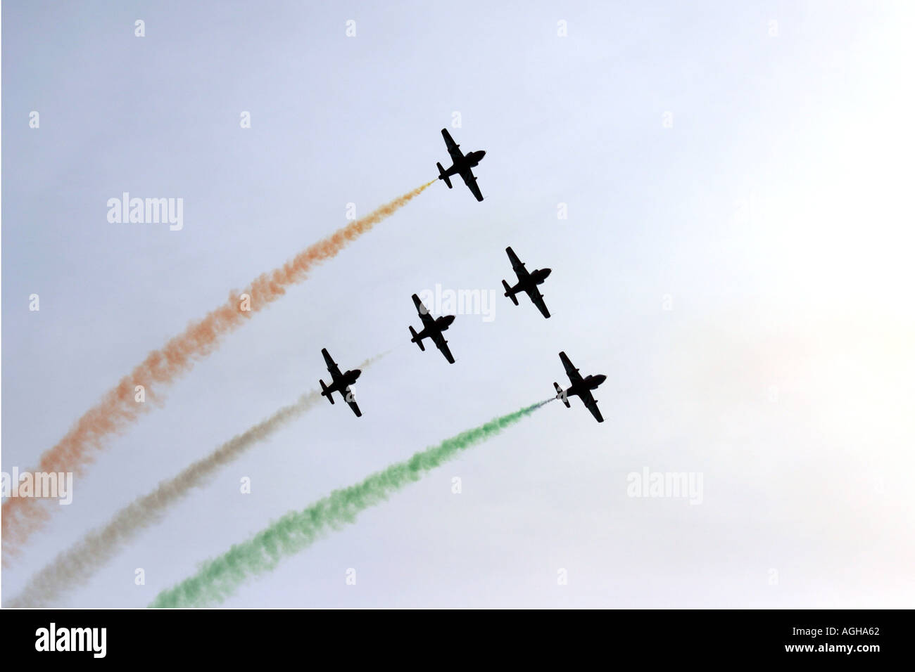 RSC91162 Five numbers of fighter military defence aeroplanes flying in ...