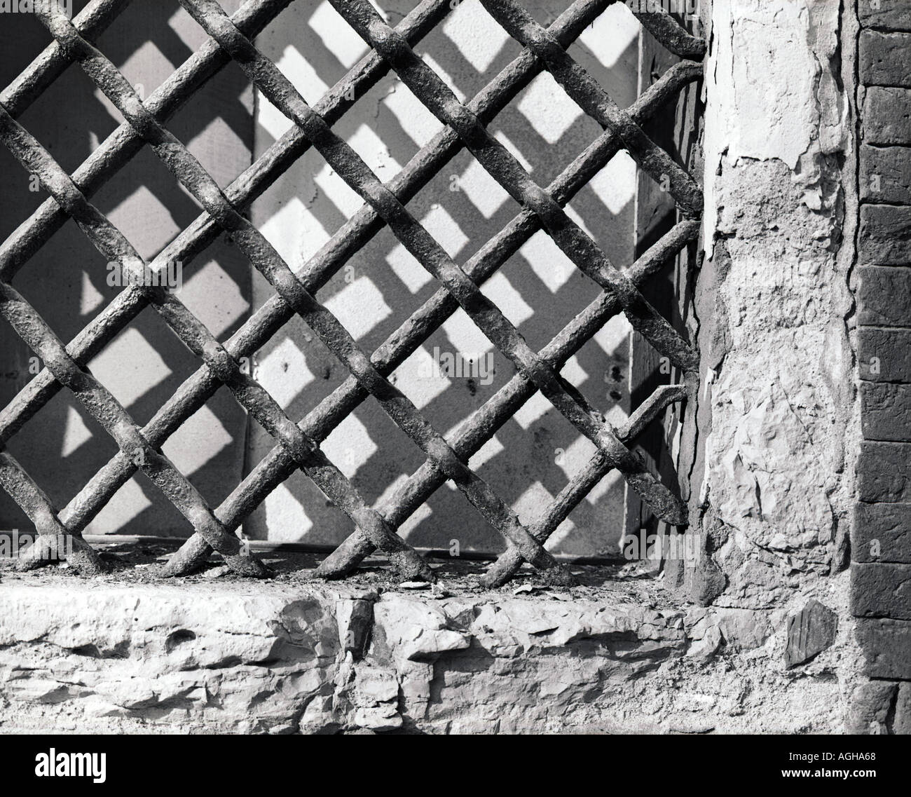 Deatil of iron screen over window Stock Photo - Alamy