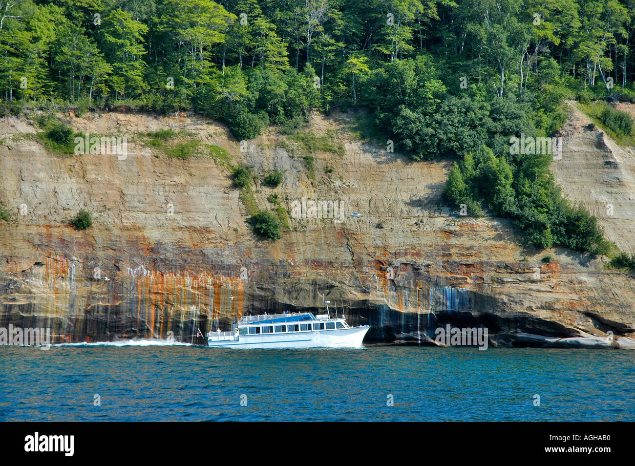 Pictured Rocks National Lakeshore at Munising Michigan Upper Peninsula ...