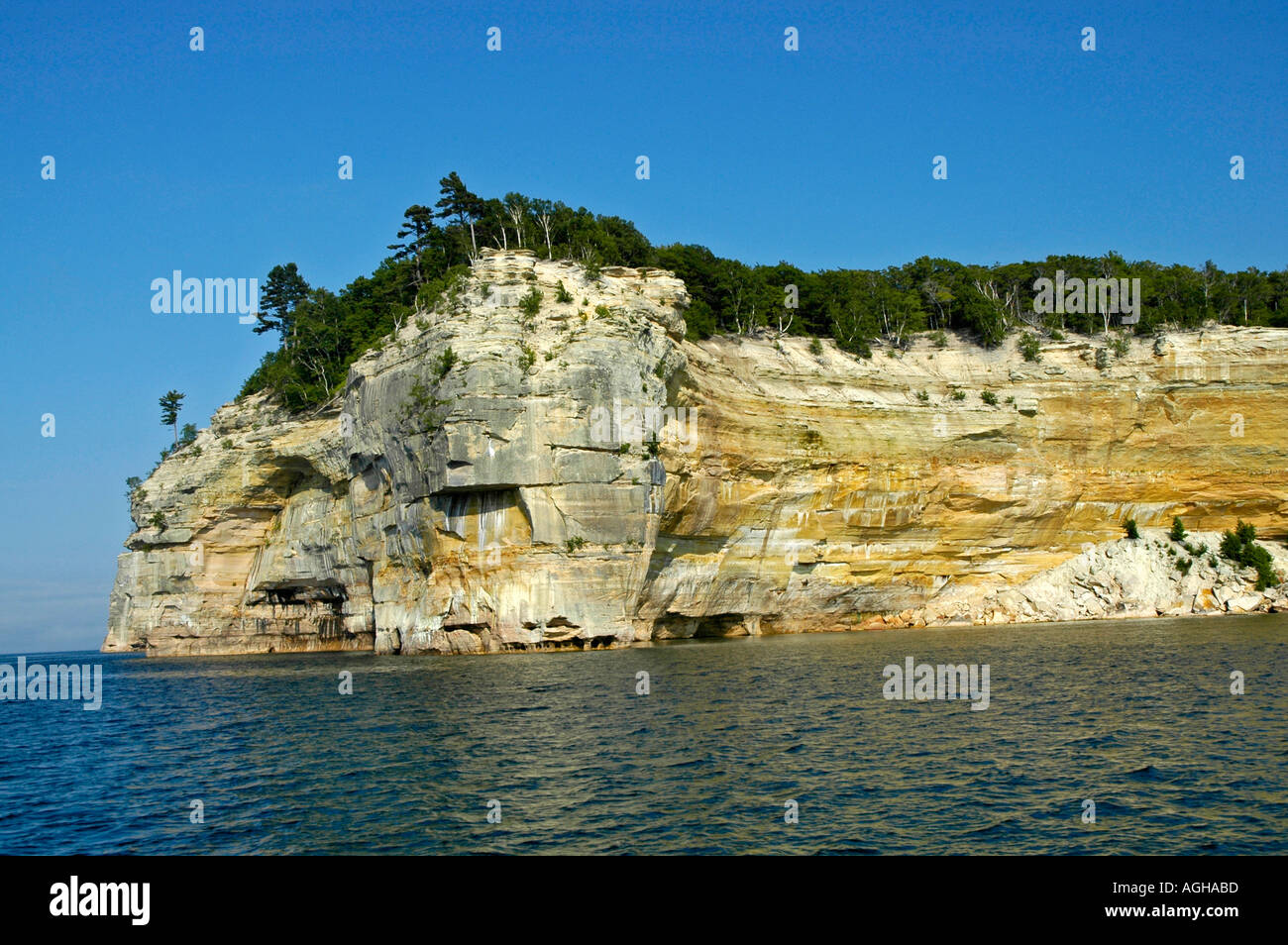 Pictured Rocks National Lakeshore at Munising Michigan Upper Peninsula ...