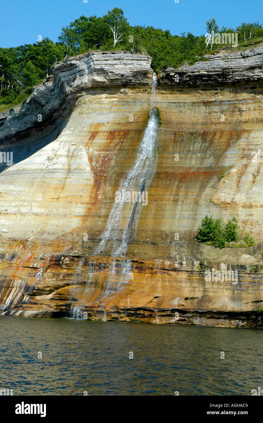 Waterfalls at Pictured Rocks National Lakeshore at Munising Michigan ...
